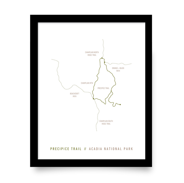 Precipice Trail Map (White + Green) – LAND + LOFT