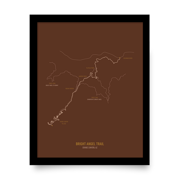 Bright Angel Trail Map (Brown) – LAND + LOFT