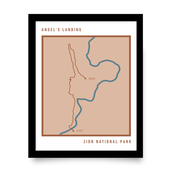 Angel's Landing Bold Trail Map (Salmon) – LAND + LOFT